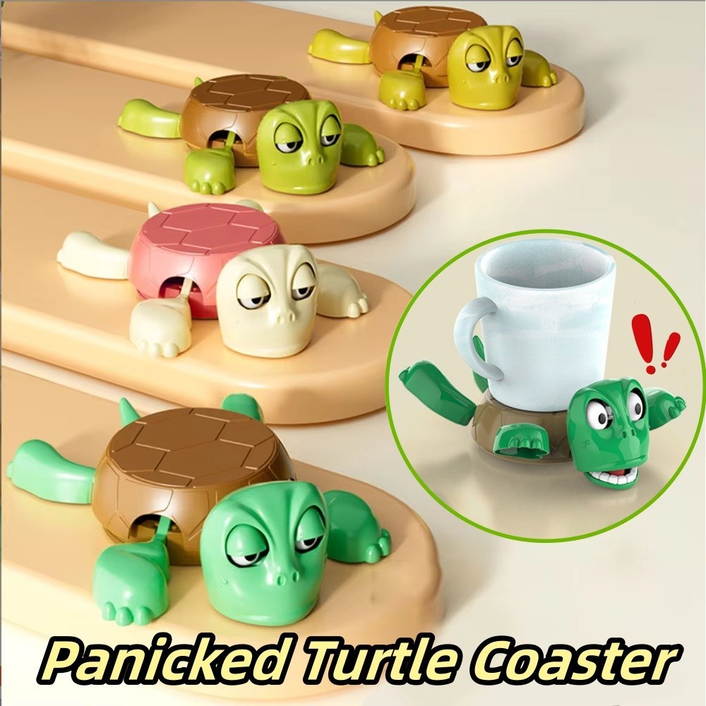 2Pcs Funny Turtle Coasters 3D Printing Coasters Plastic Cute Cartoon ...