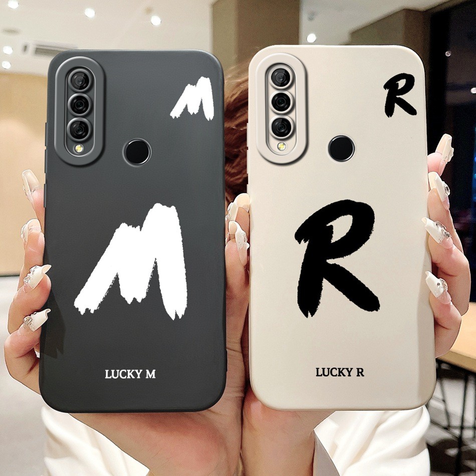 For Huawei Y6p MED-LX9 MED-LX9N Lucky Initial Letter Phone Casing Y6P ...