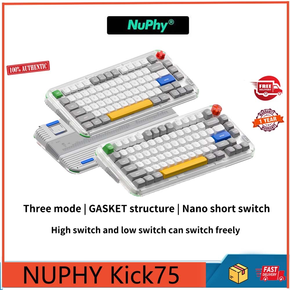 NuPhy Kick75 Three Mode Mechanical Keyboard High Switch Low Switch ...