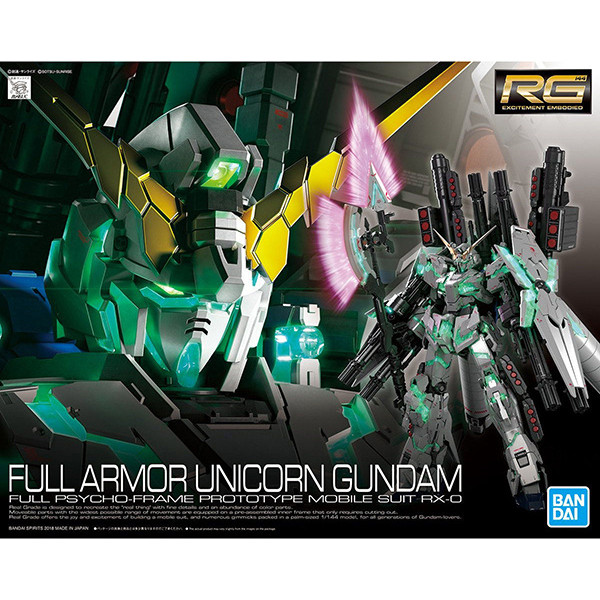 BANDAI RG 30 1/144 FULL ARMOR UNICORN GUNDAM EX-0 高达模型 | Shopee Philippines