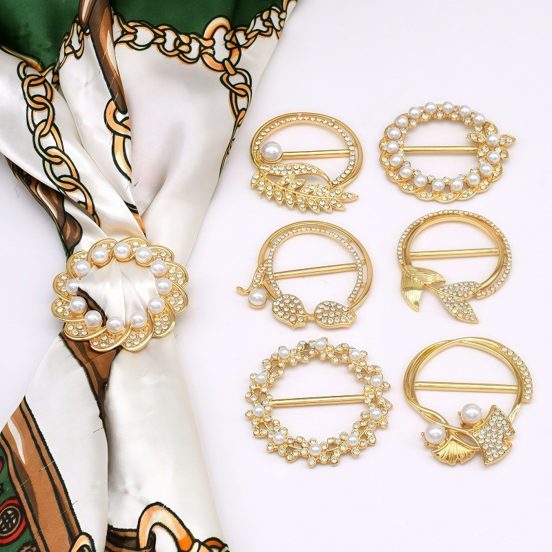 New Style Scarf Ring Shawl Buckle Brooch Ring Cincin Silk Scarf ...