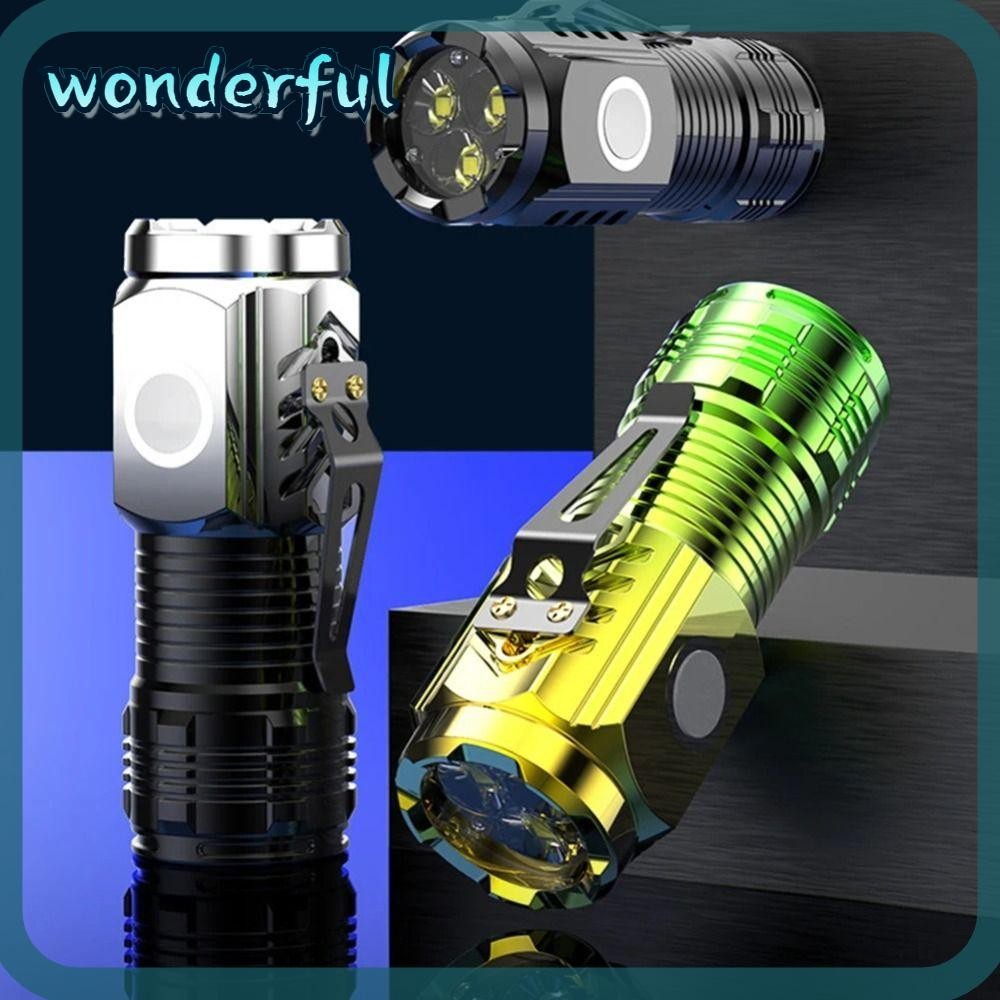 WONDER Three-Eyed Mini Flashlight, Multi-Uses Mini Flash Super Power ...