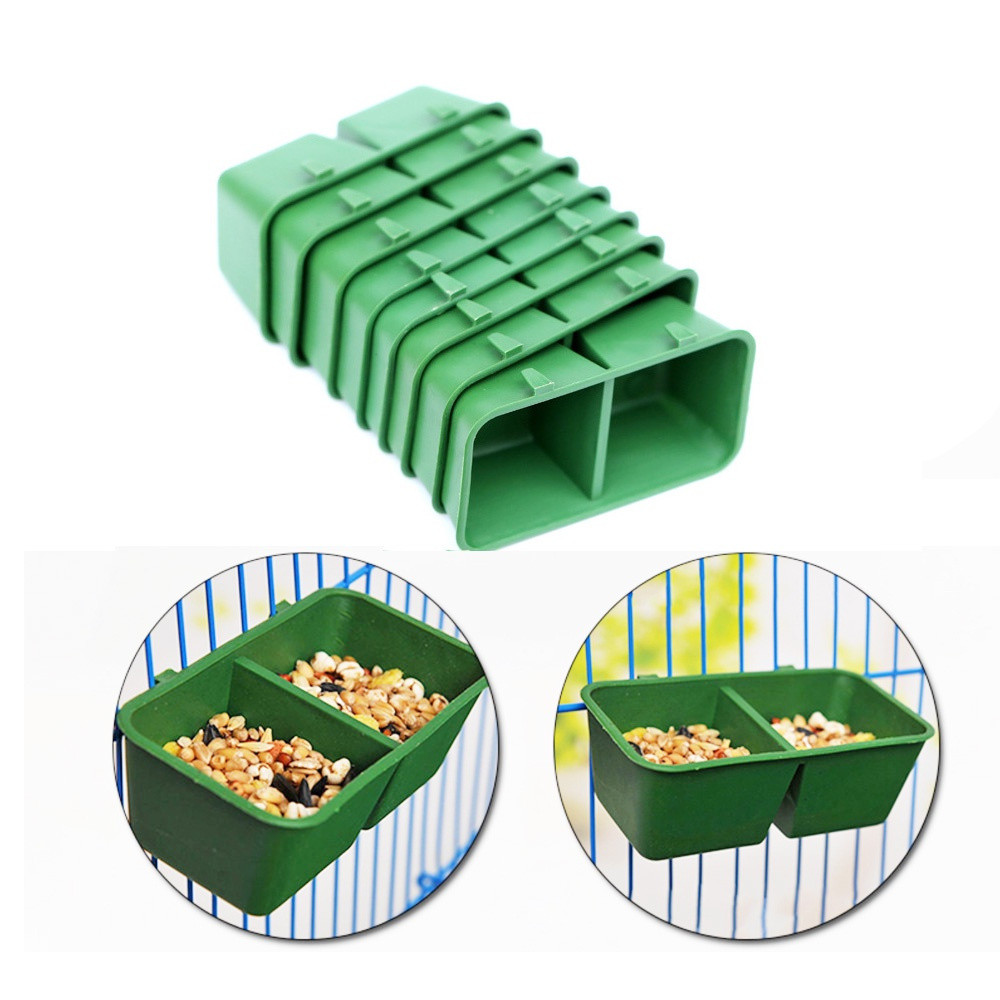 3 Pcs Plastic Feeder Cup Bird Drinking Bowl Double Bowl Pigeon Parrot ...