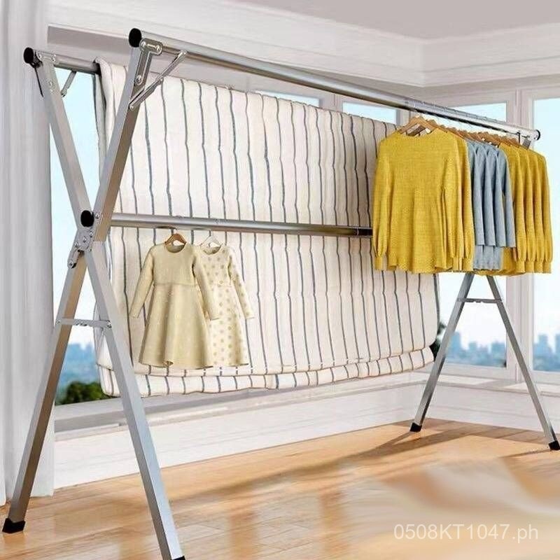 Freestanding Clothes Rack Indoor and Outdoor X Stainless Steel Clothes ...