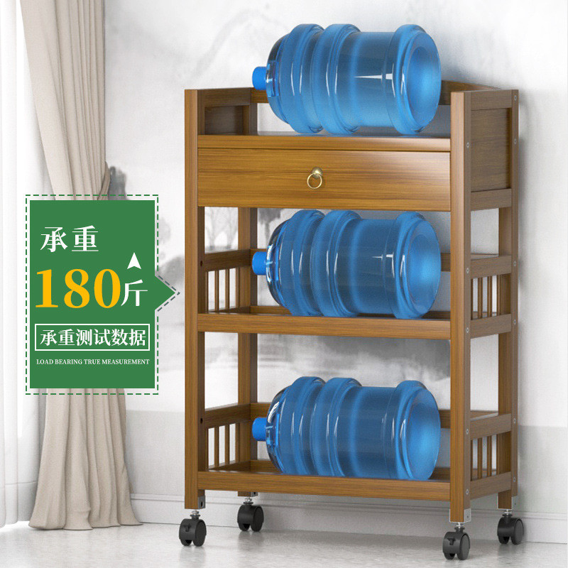 Movable Bookshelf Office Living Room Wall Shelf Bookcase with Wheels ...