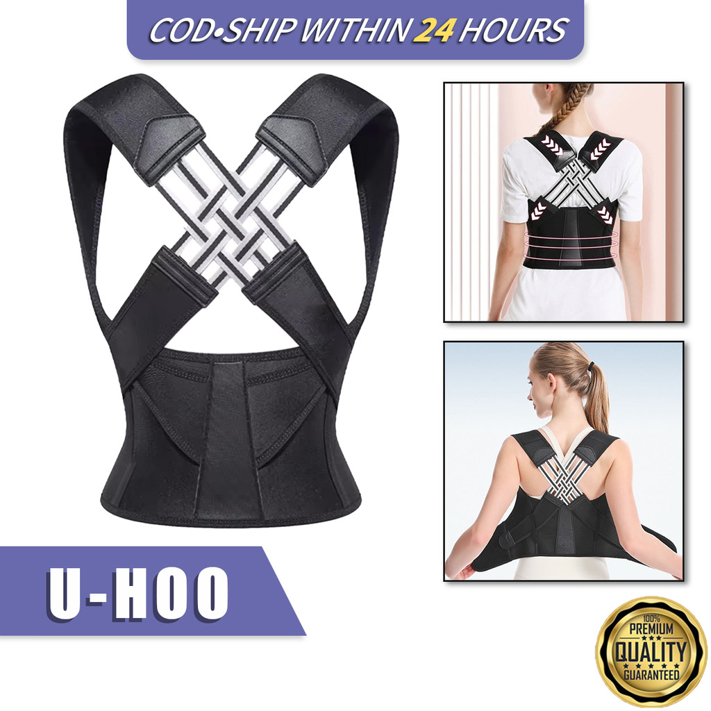 Back Brace Posture Corrector Shoulder Straightener Adjustable Full Back ...