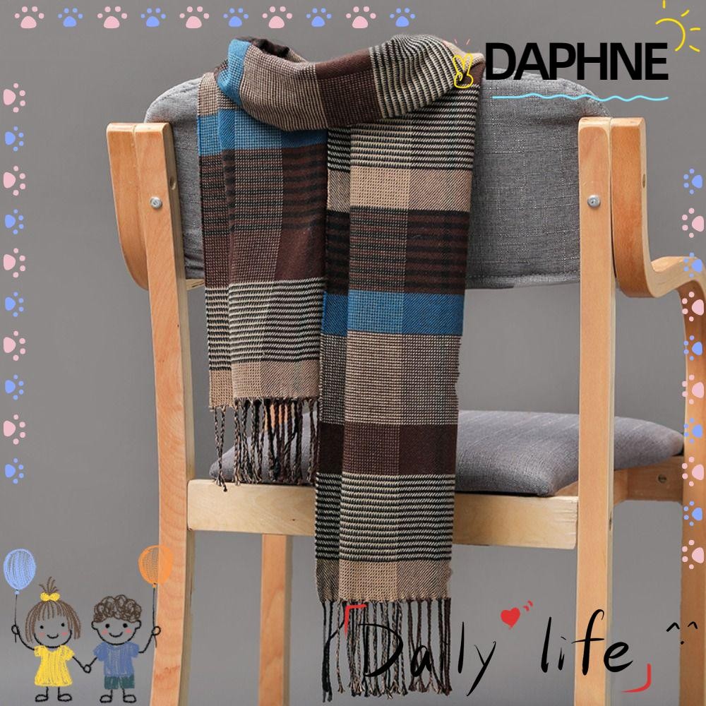 DAPHNE Business Long Scarf, British Style Winter Thick Warm Men's Scarf ...