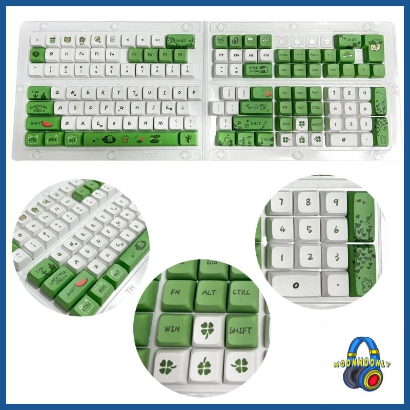 Moon 125Keys Keycaps XDA Profile 9 5mm DyeSubbed Green Frog Keycap Set ...
