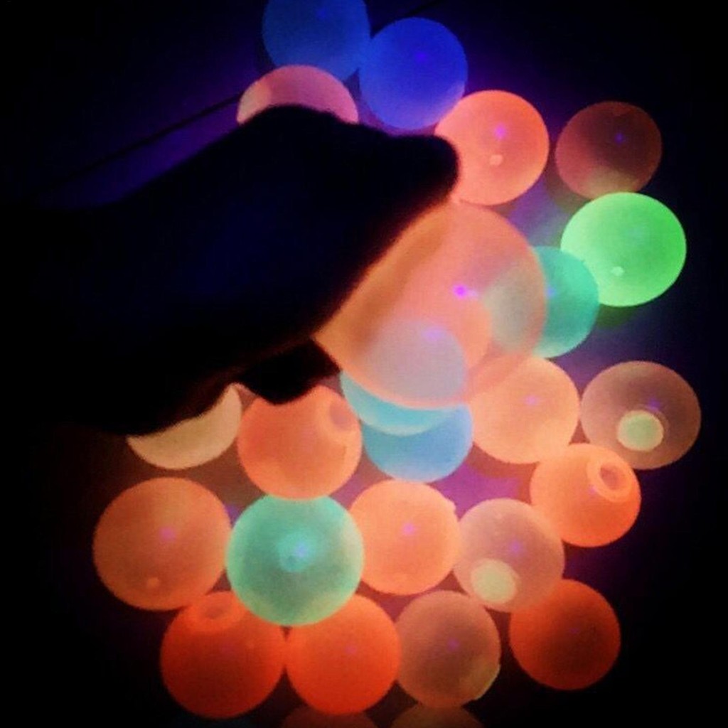 Glow in the Dark Sticky Ball Elastic Glowing Stick Balls Sticky Stress ...