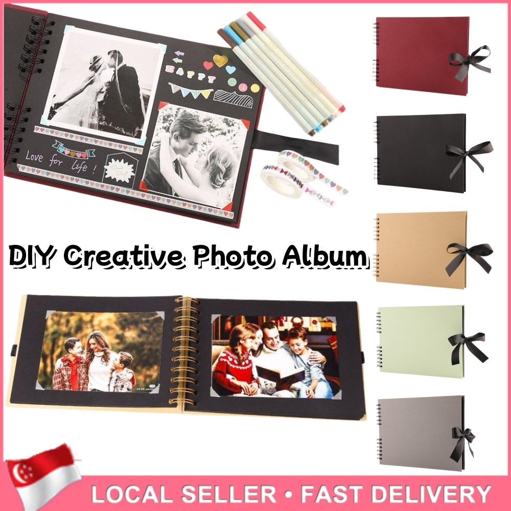 SG EmmAmy 80 Pages DIY Photo Album Scrapbook Photo Book Album Souvenir ...