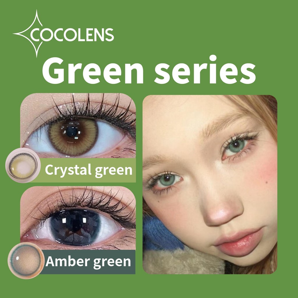 COCOLENS Green contact lenses 0.00~-6.00 Graduation Contact Lens For 6 ...