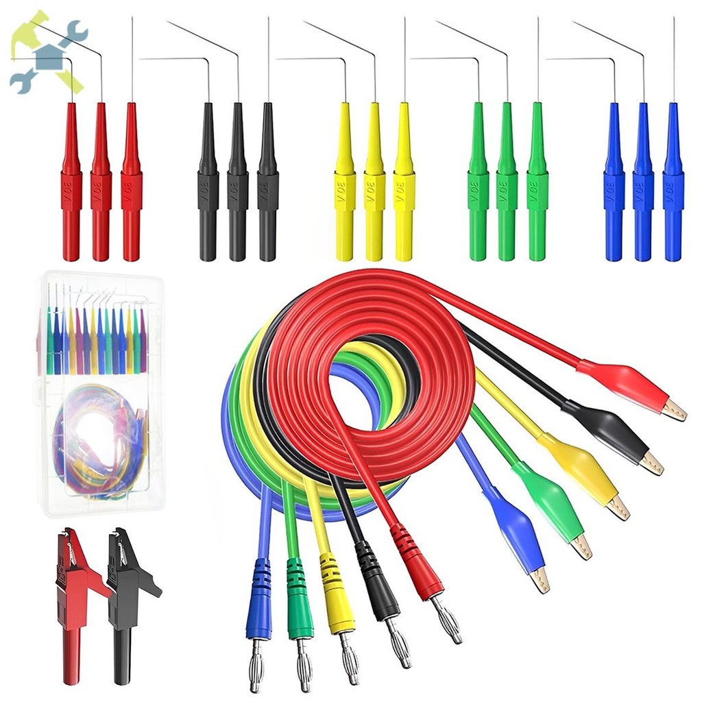 22Pcs Back Probe Kit 4mm Banana Plug Alligator Clip Kit with 3 Angles ...