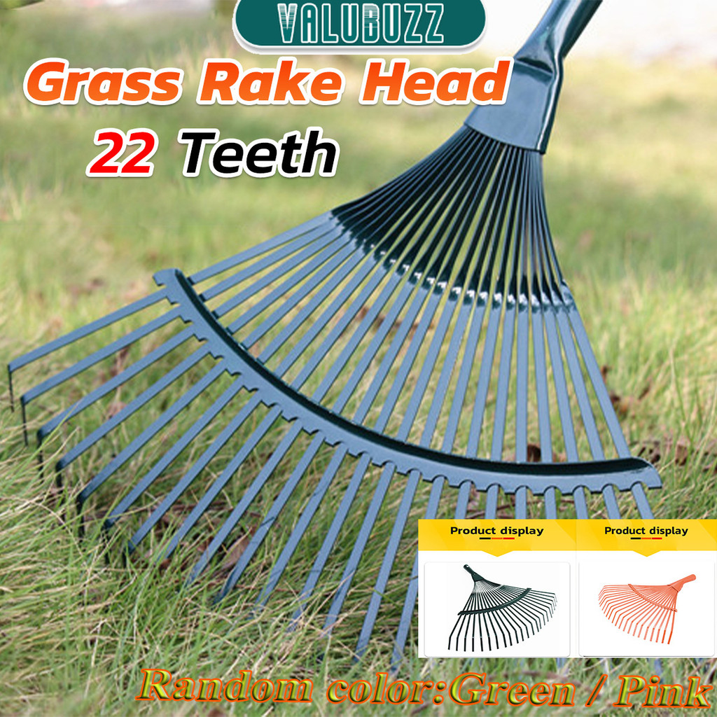 VLB Multipurpose grass rake head, portable garden leaf rake, outdoor ...