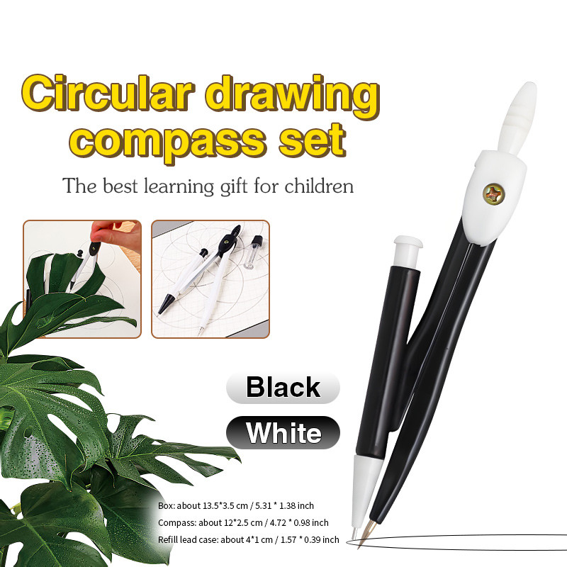 Metal Compass With Refills Pencil Lead Student Drawing Tool Set Multi ...