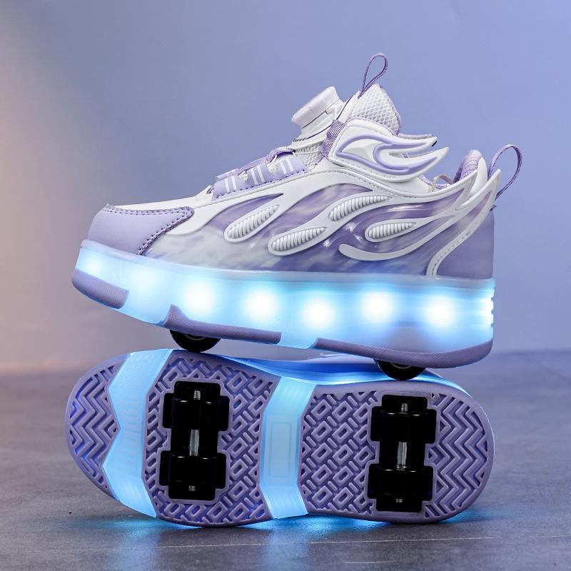 2025 LED Rechargeable Luminous Shoes Adult Child Roller Skates Outdoor ...