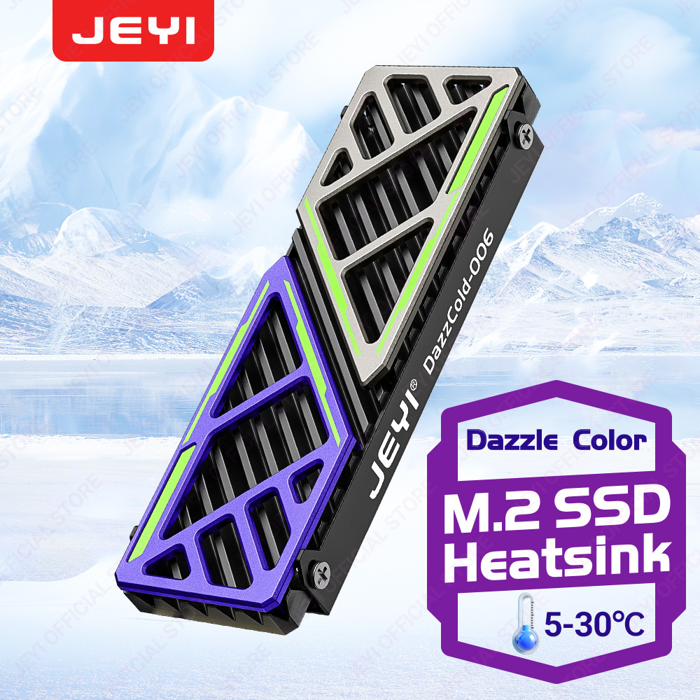 JEYI cooling slot Dazzcold M.2 SSD Heatsink 2280 NVME NGFF Radiator ...