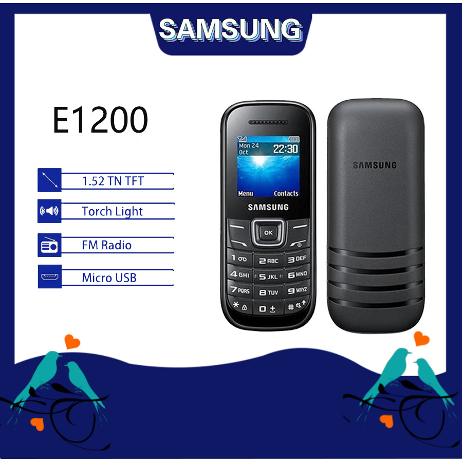 ORIGINAL SAMSUNG GT-E1200 Keypad Phone GSM Standard Sim Keypad Basic ...