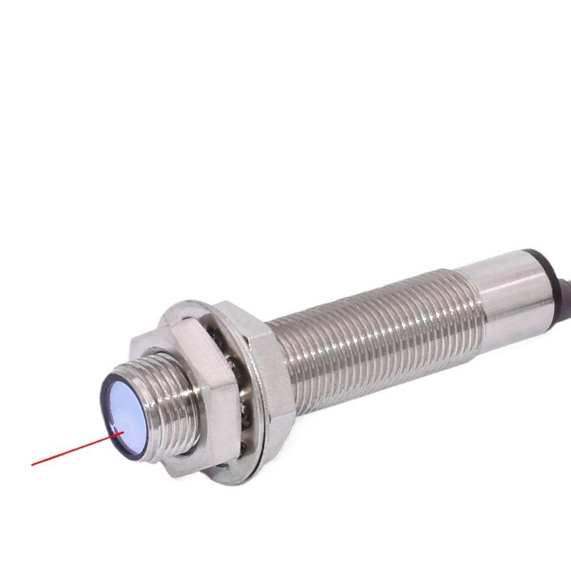 ㅙM12 laser diffuse reflection photoelectric switch NPN normally open infrared visible light ...