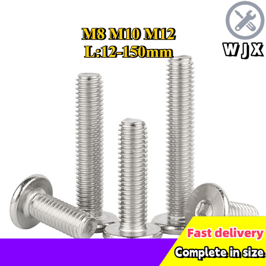 M8 M10 M12 Large Flat Head Bolt CM Hexagon Socket Screw Flat Head Screw ...