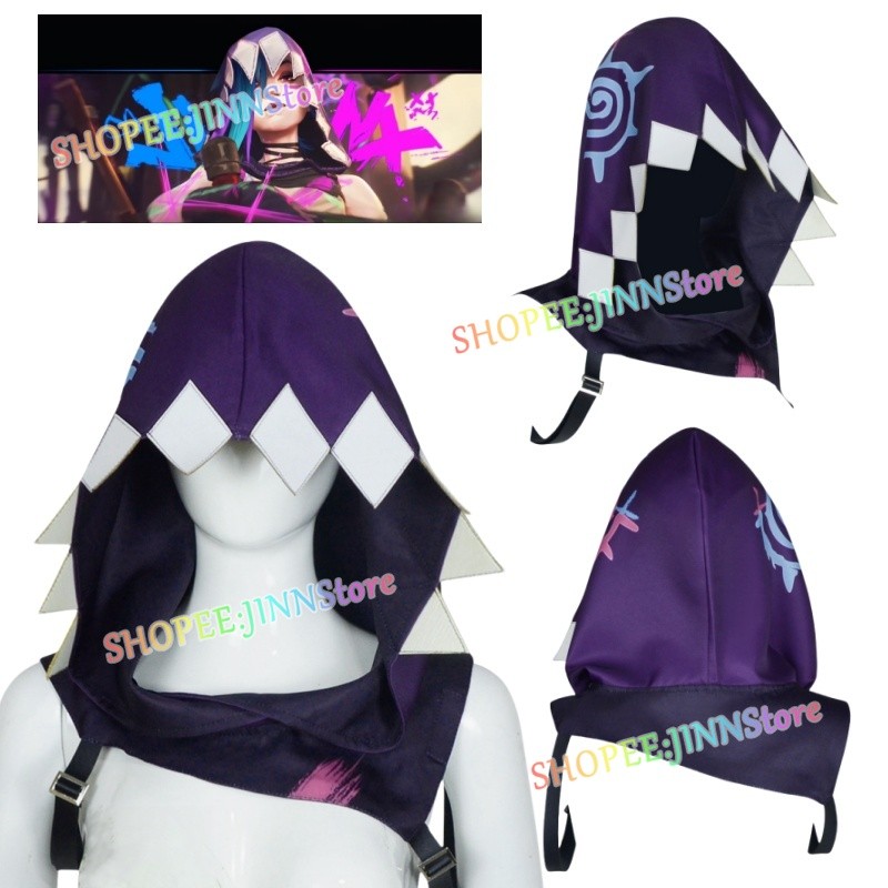 - JINN - League of Legends Arcane Fractured JINX Cosplay Purple Hat Pow ...