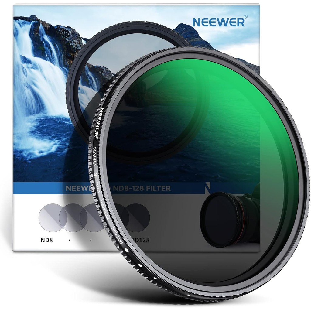 NEEWER 82mm HD Variable ND Filter ND8-ND128 Camera Lens Filter No X ...