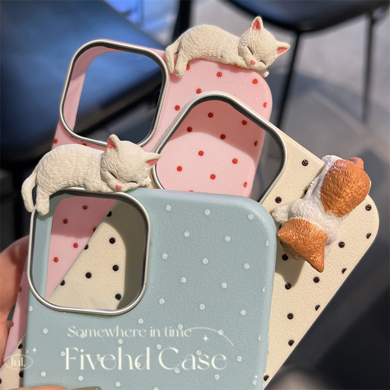 3D Doll Cat Casing for Redmi 14C 13C A3 13 12 4G 9C 9A Note 13 12 11 ...