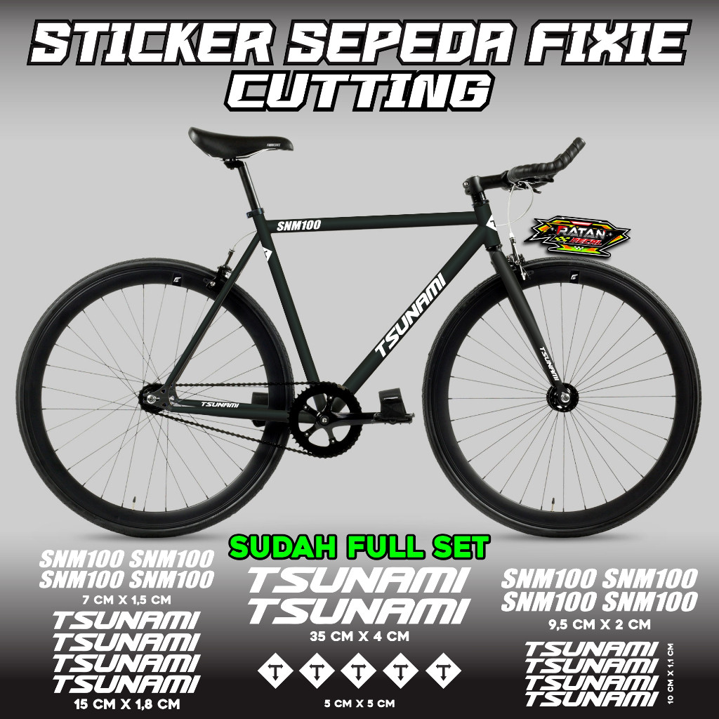 Cutting STICKER 1 SET FIXIE TSUNAMI HIGH QUALITY BIKE | Shopee Philippines