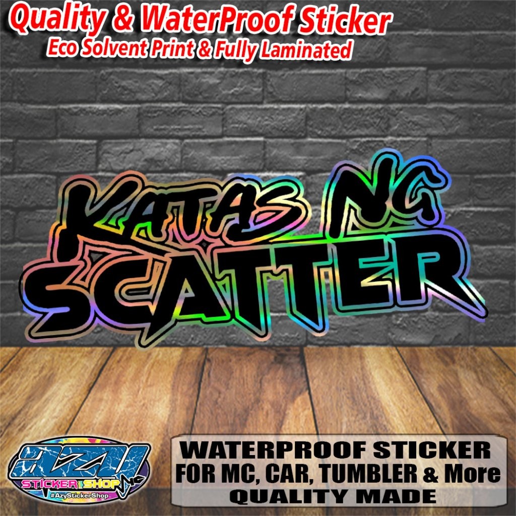 Katas ng Scatter - Cutout Vinyl Sticker, Waterproof, Fully Laminated ...