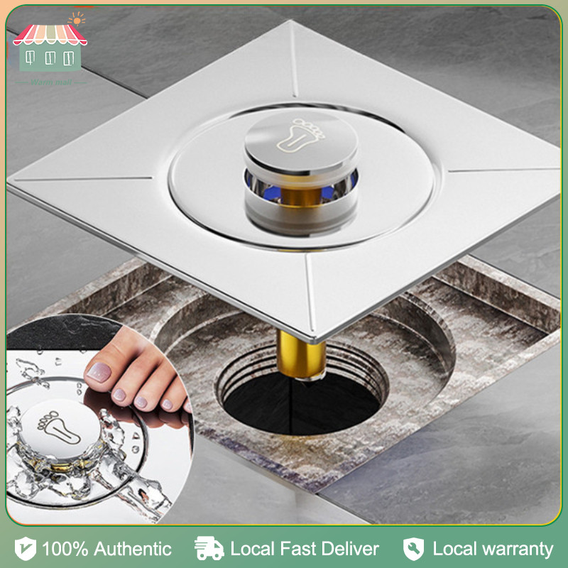 Spring floor drain toilet Deodorant bathroom foot floor drain Old floor ...