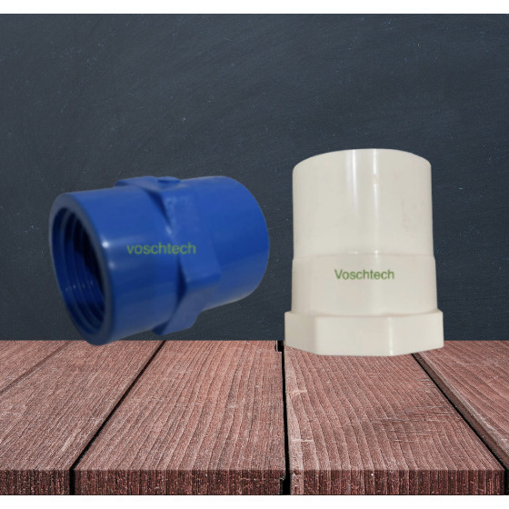PVC FITTINGS FEMALE ADAPTER BLUE WHITE | Shopee Philippines