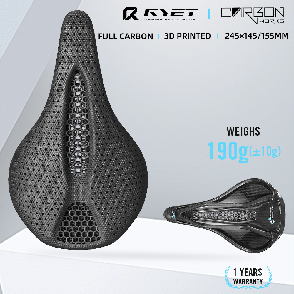 RYET 2025 Carbon 3D Printed Saddle 145/155MM 7*9 Bike Seating For Men Women Triathlon Road MTB ...