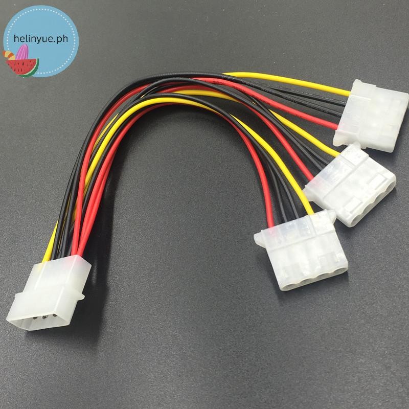 helinyue High Quality 4 Pin Molex Male To 3 Port Molex IDE Female Power ...