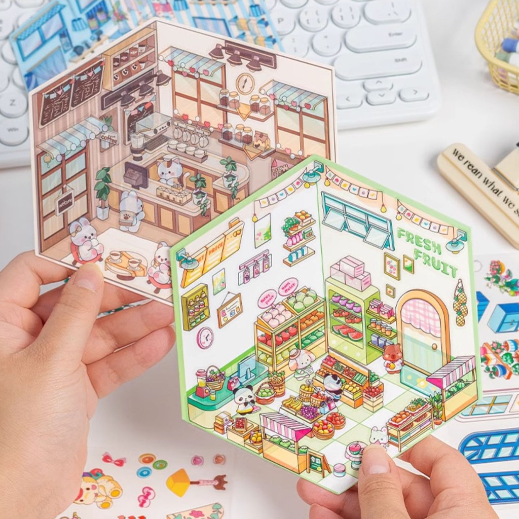 Fairy Tale Town DIY 3D Stickers Scene for Adults Teen Girls 3D House ...