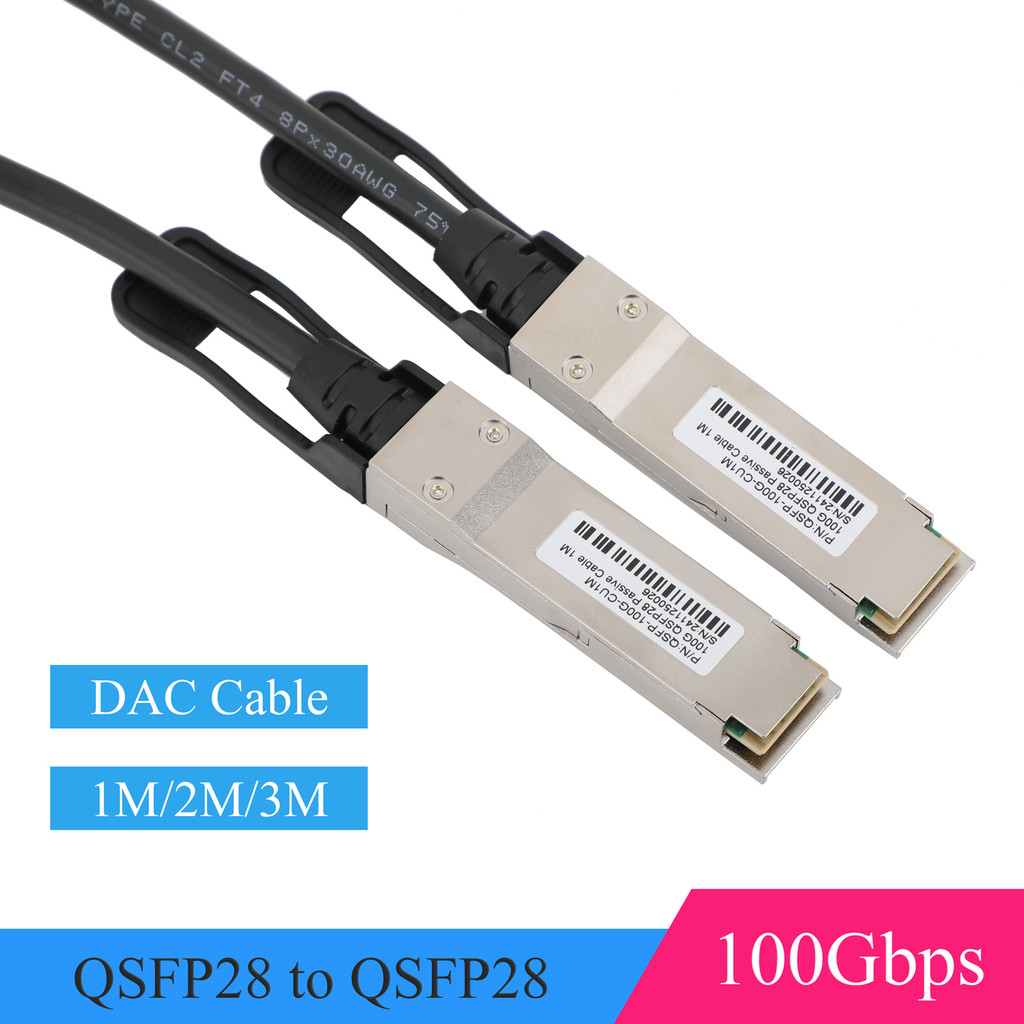 1PCS 100G QSFP28 DAC Copper Cable 1M/2M/3M High Speed Fiber Optic Cable ...
