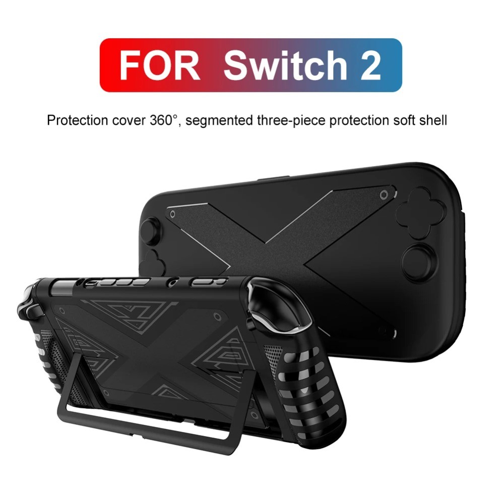 TPU+PC Case Ergonomic Handle Grip Cover For Nintendo Switch 2 Anti-Drop Handheld Game Console ...