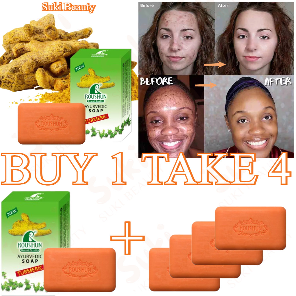 COD Turmeric Soap Anti-Acne Anti-Aging Whitening Pyary Ayurvedic soap ...