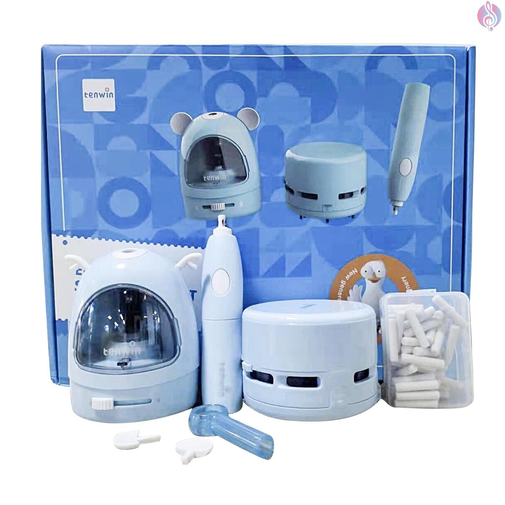 tenwin Electric Pencil Sharpener Eraser Vacuum Cleaner Set Stationery ...