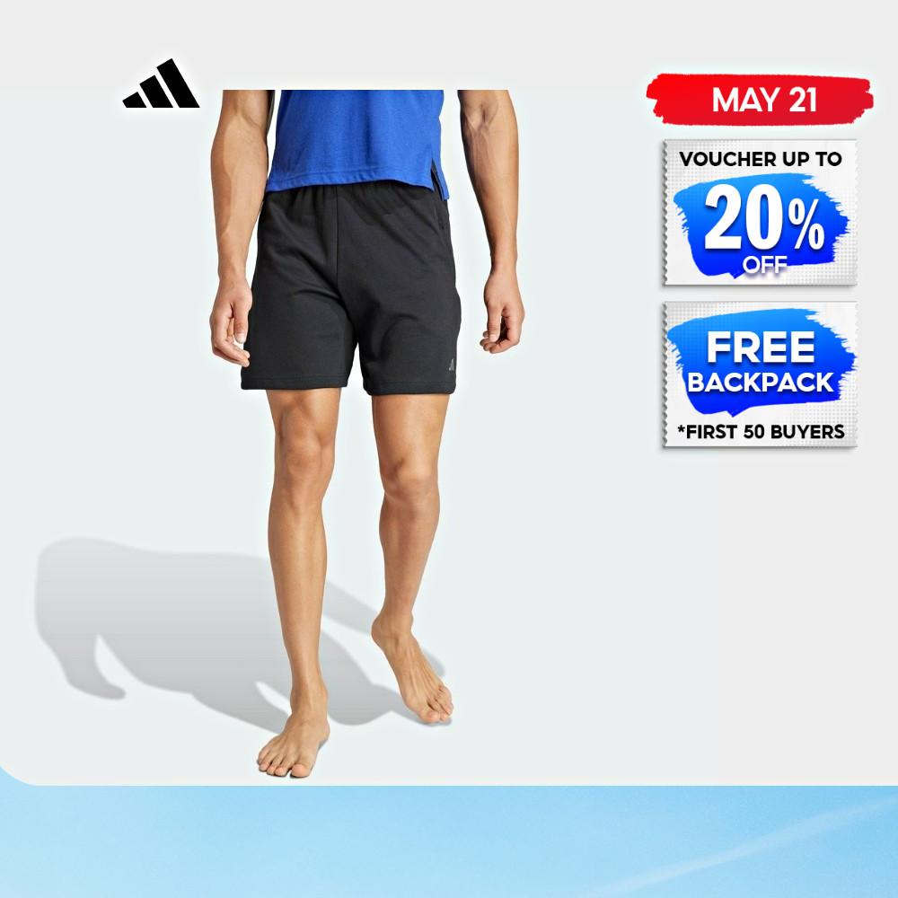 adidas Training Yoga Training Shorts Men Black IL7145 | Shopee Philippines