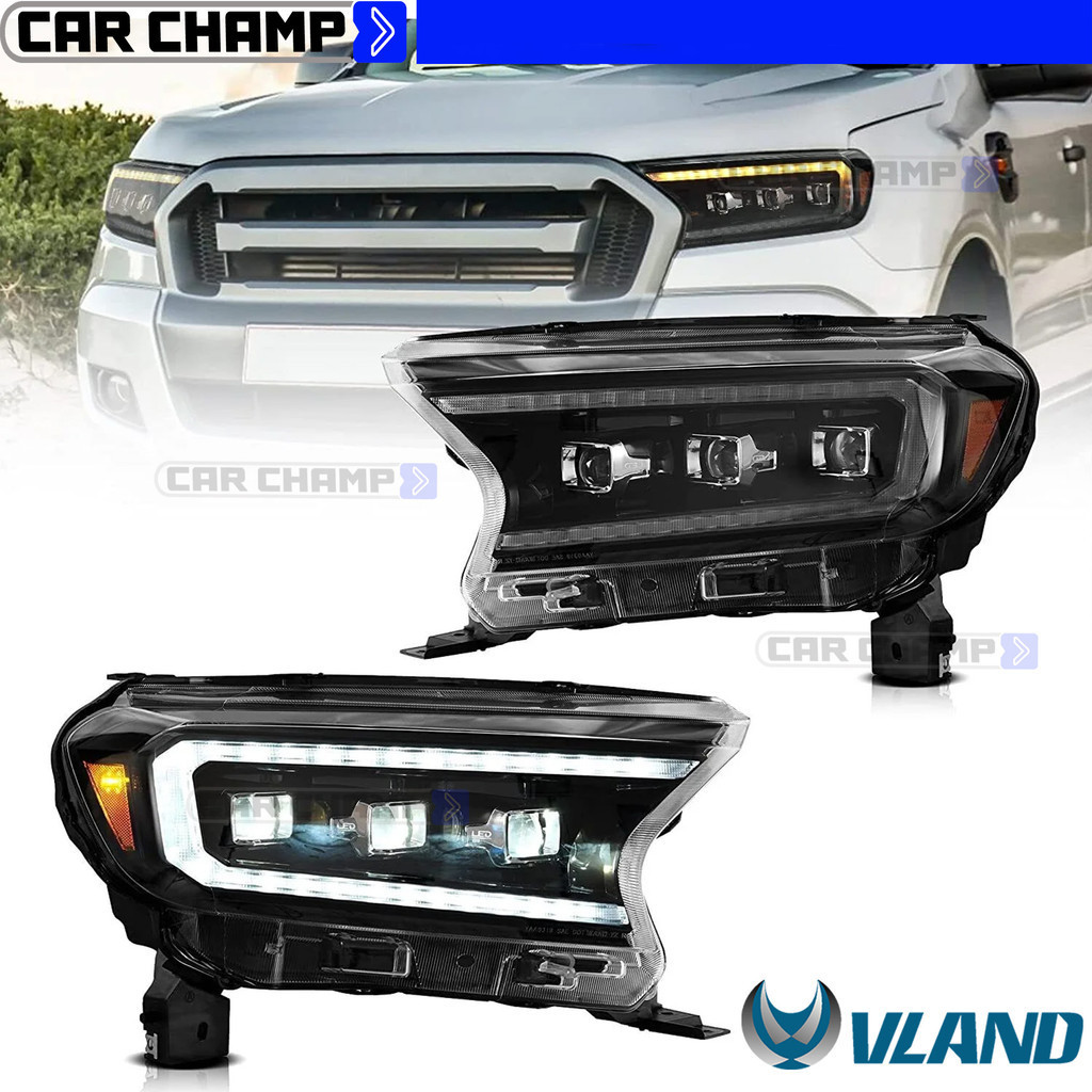 VLAND Ford Ranger / Everest 2016 to 2022 Bugatti Style TRI-LED ...