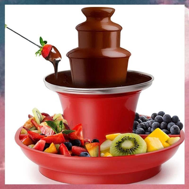 Chocolate Fountain Mini Fondue Set with Serving Tray Included,Electric ...
