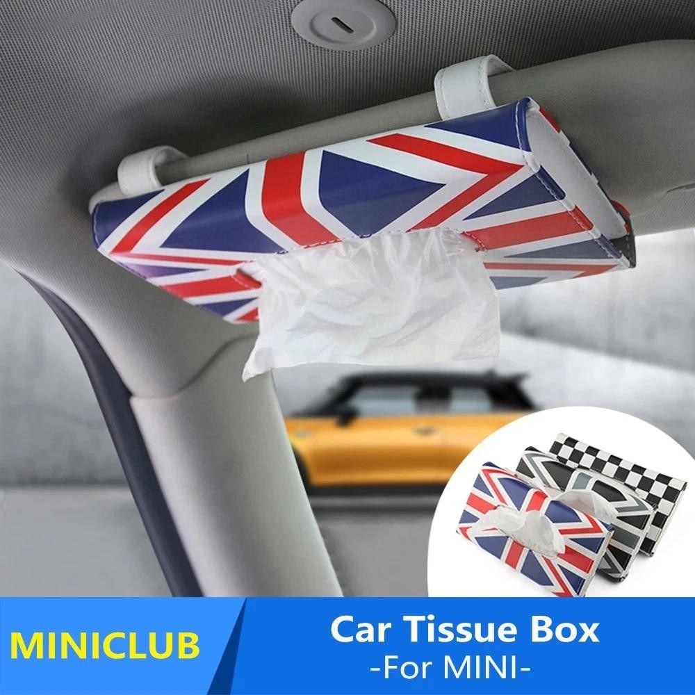 Car Sun Visor PU Tissue Box Paper Napkin Holder For Mini Coopers JCW ...
