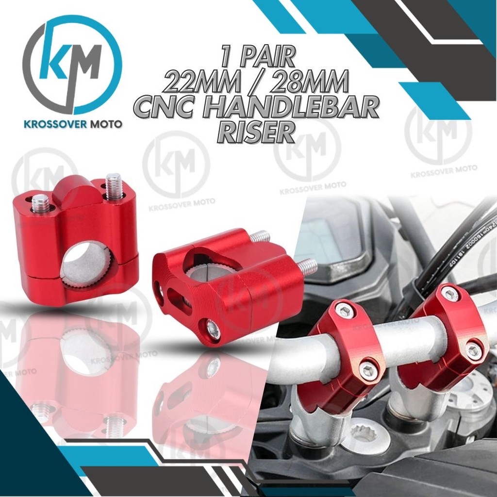 1 PAIR 22MM / 28MM UNIVERSAL HANDLEBAR RISER / LIFTER [KM] | Shopee ...