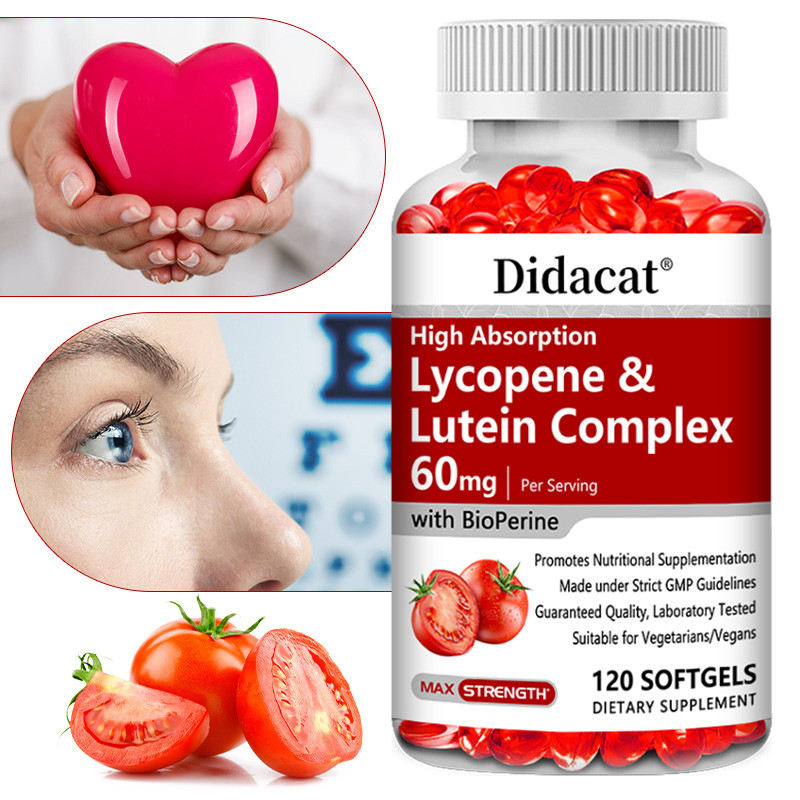 Lycopene and Lutein Complex 60 mg capsules for prostate and heart ...