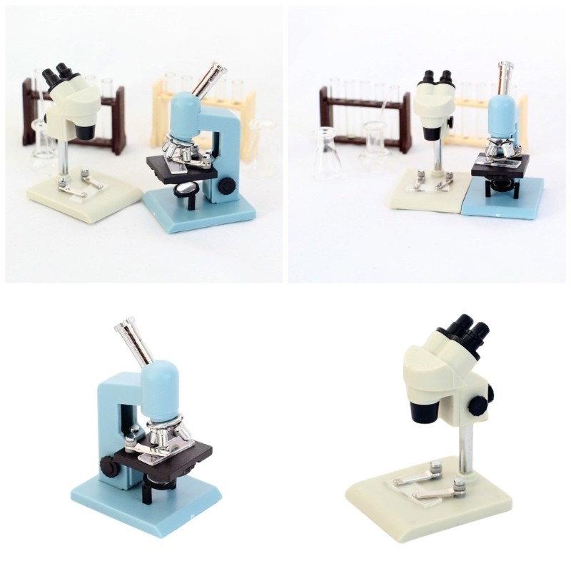 PPY Dollhouses Microscope Model Miniature Lab Equipment Classroom ...