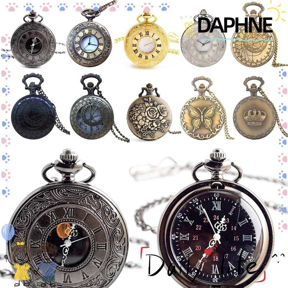 DAPHNE Fob Watches For Women Quartz With Necklace Pocket Watch | Shopee ...