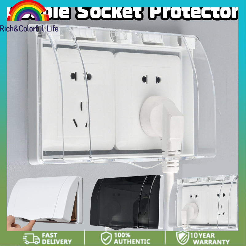 86 Type Socket Protector Waterproof Double Socket Protector Electric ...