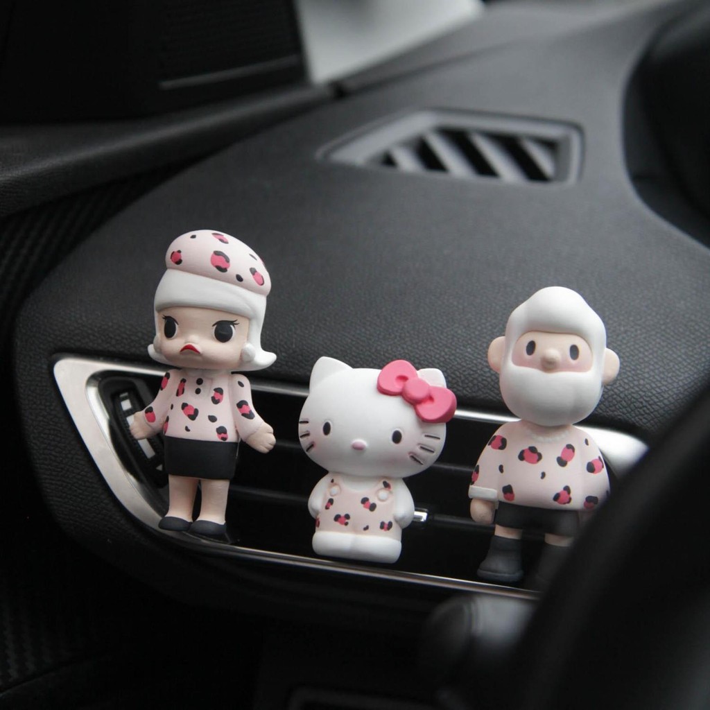 Leopard Print Hello Kitty Car Aroma Fragrance Air Outlet Lasting ...