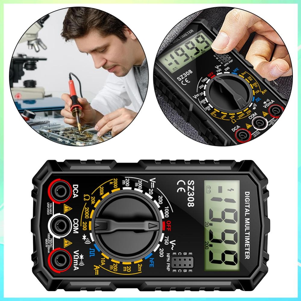 Digital Multimeter Voltage Resistance Meter High-Precision HFE Triode ...