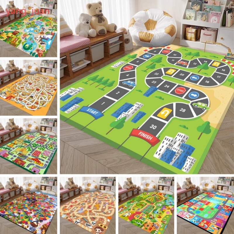 Urban transportation parking lot puzzle carpet early education cartoon ...