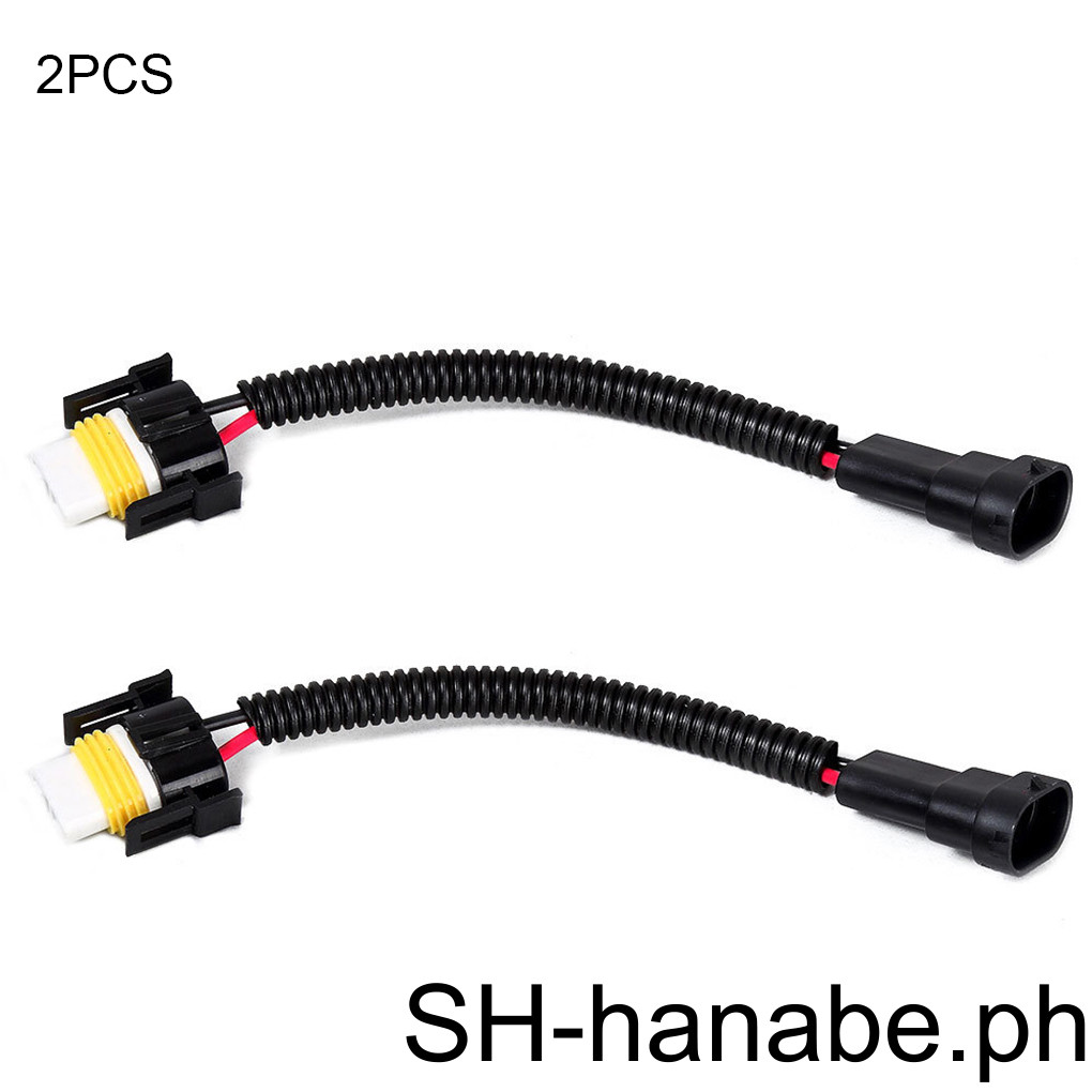 1 Pair Car Headlight H11/H8 Female Extension with Wires Sockets Harness ...